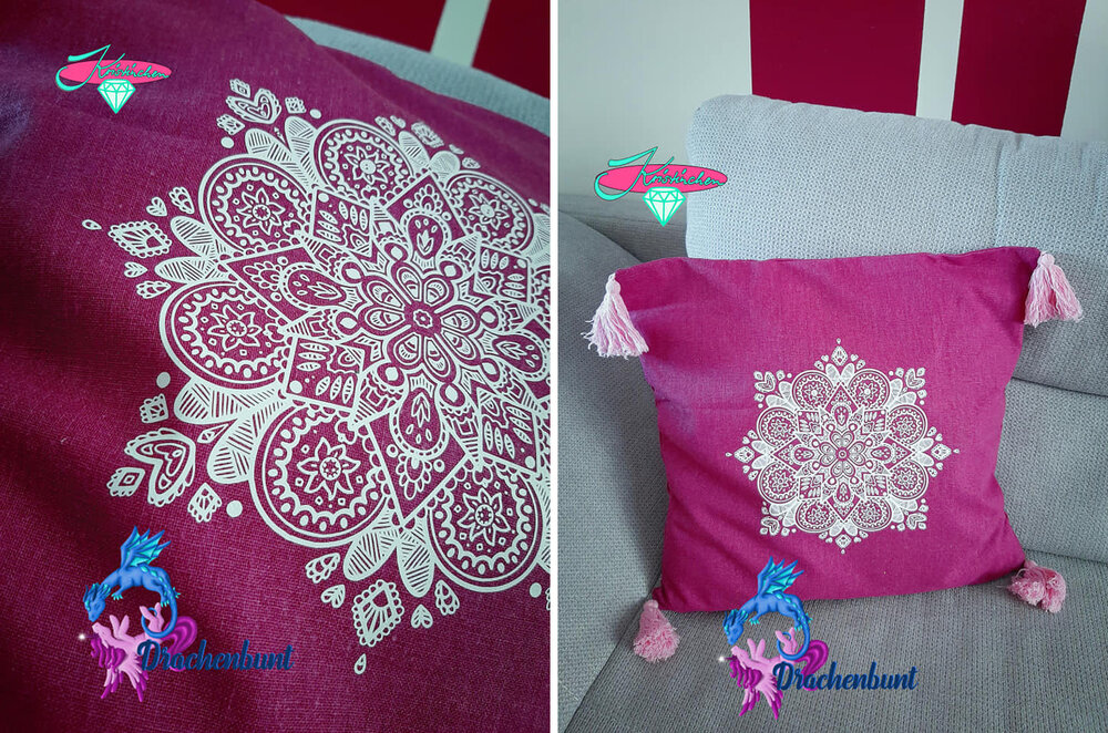 Plotterdatei Plott Mandala 2er Set rund Blume und Stern