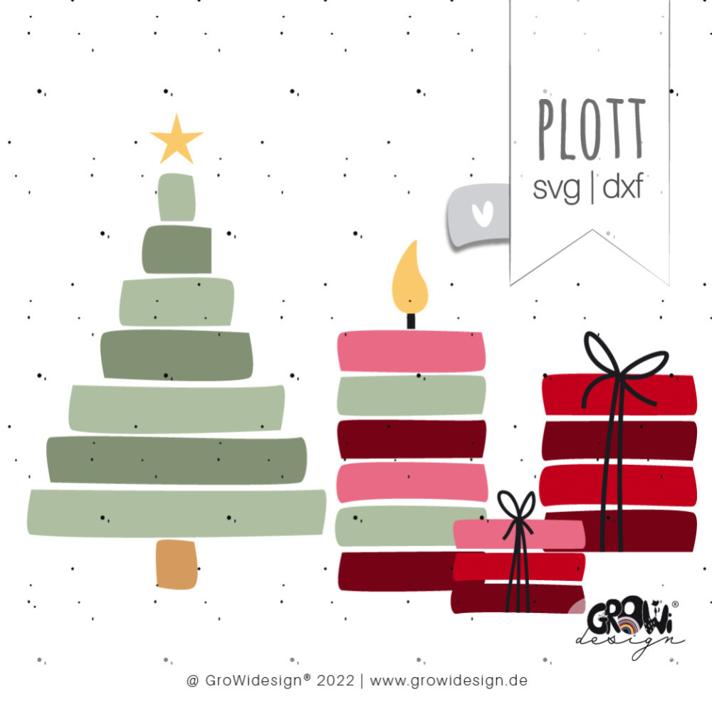 XMAS Buntblock Plotterdatei