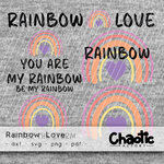 Plotterdatei Rainbow.Love - dxf - svg - png - pdf