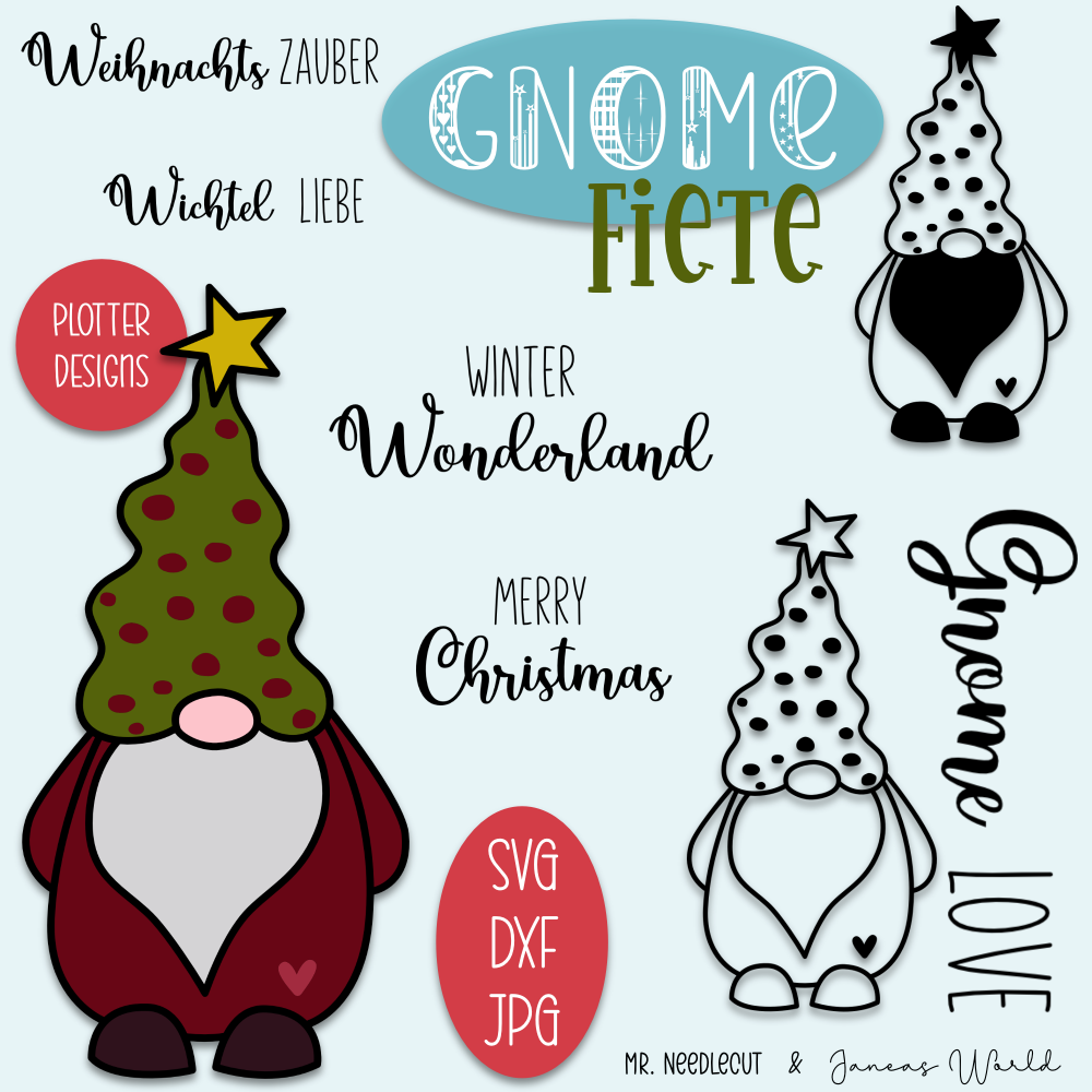 Plotterdatei Janeas World Gnome Fiete