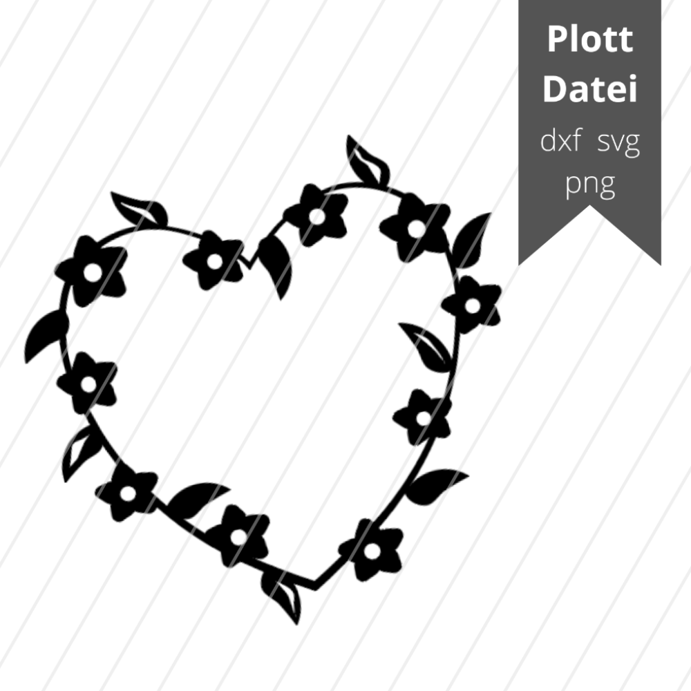 Plotterdatei Blumenherz