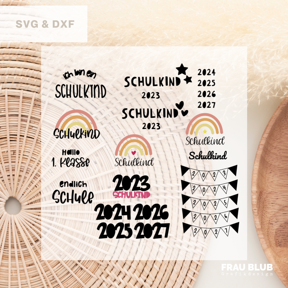 großes Schulkind Bundle - Plotterdatei