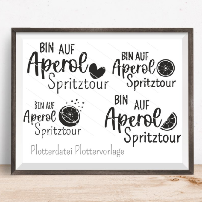 Plotterdatei Plottervorlage Aperol Spritztour