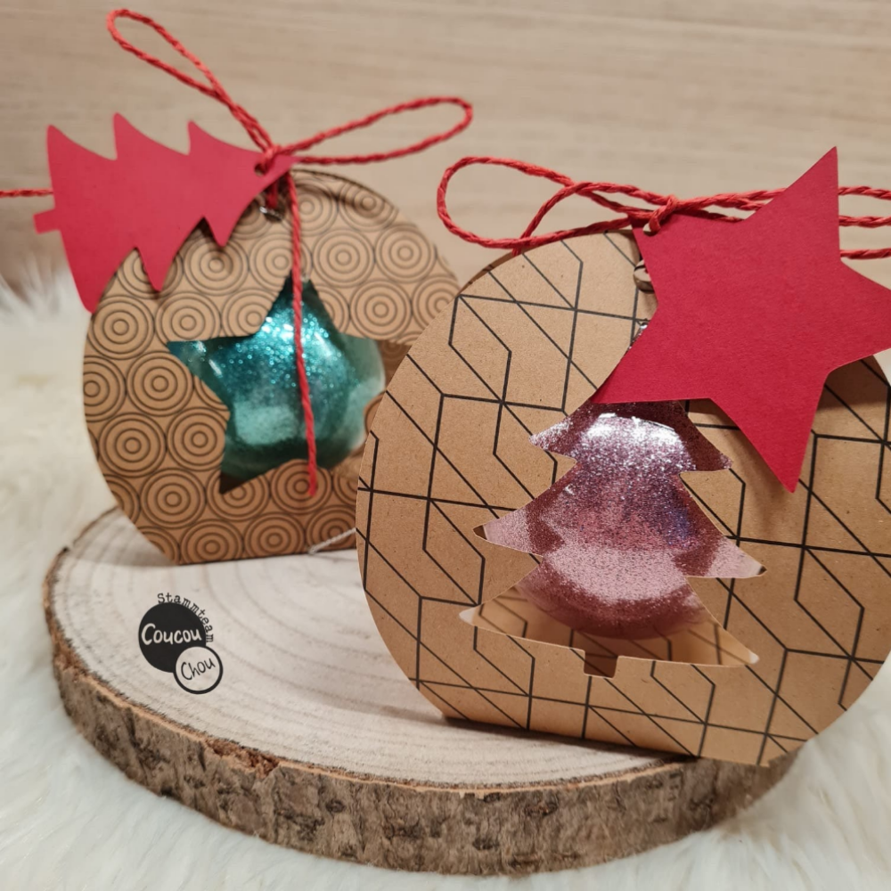 Plotterdatei Weihnachtskugelverpackung svg dxf CoucouChou