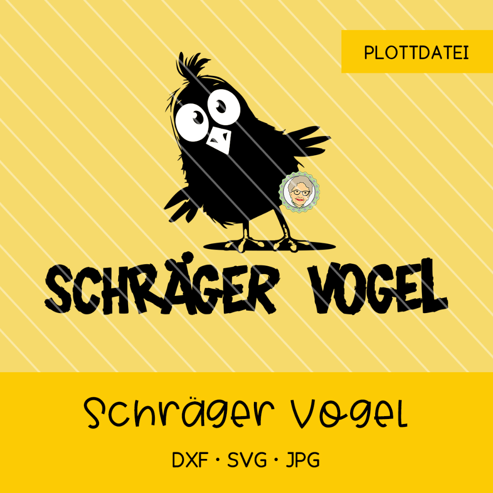 Plotterdatei lustiger schräger Vogel