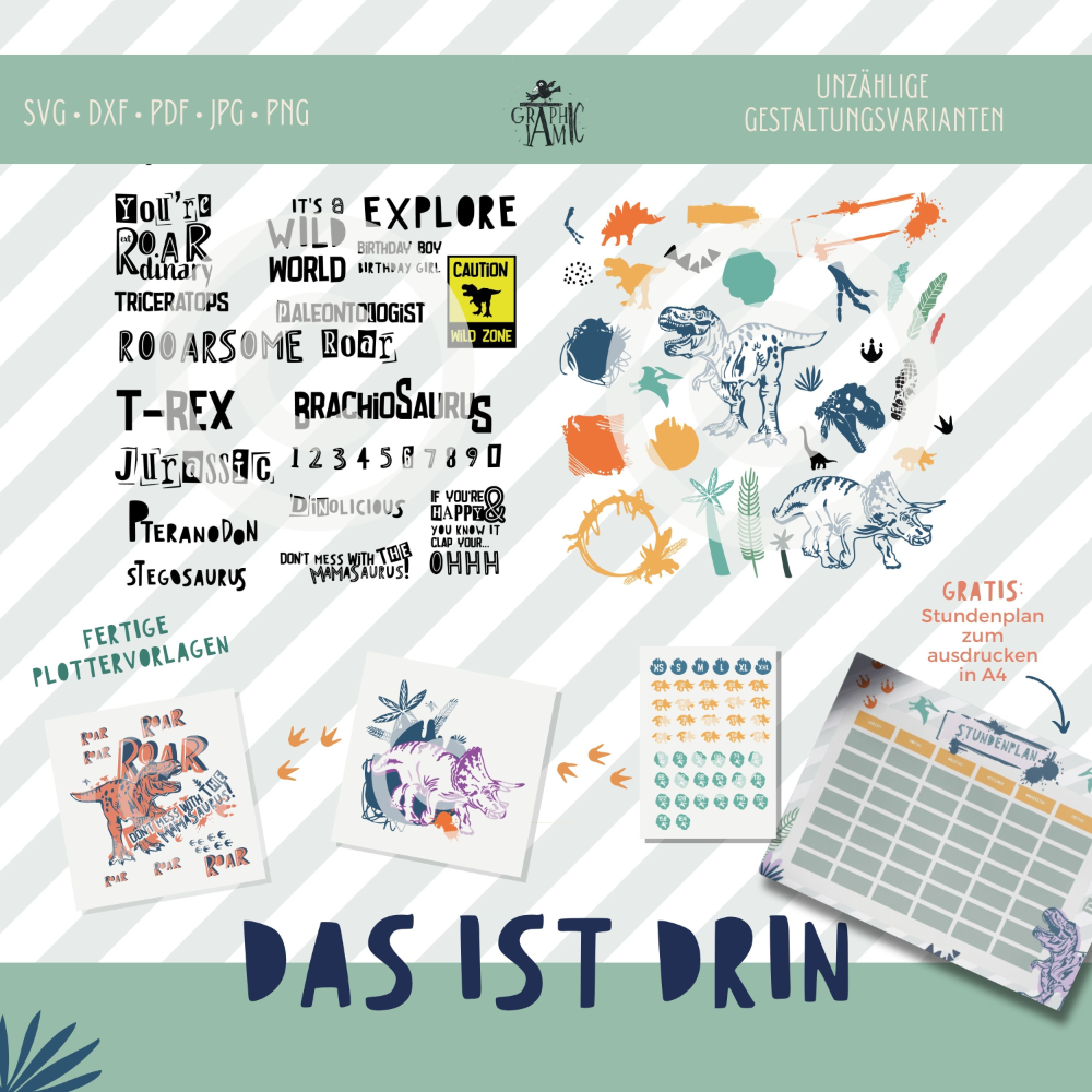 Dino Plotterdatei Bundle "Dino-riffic"