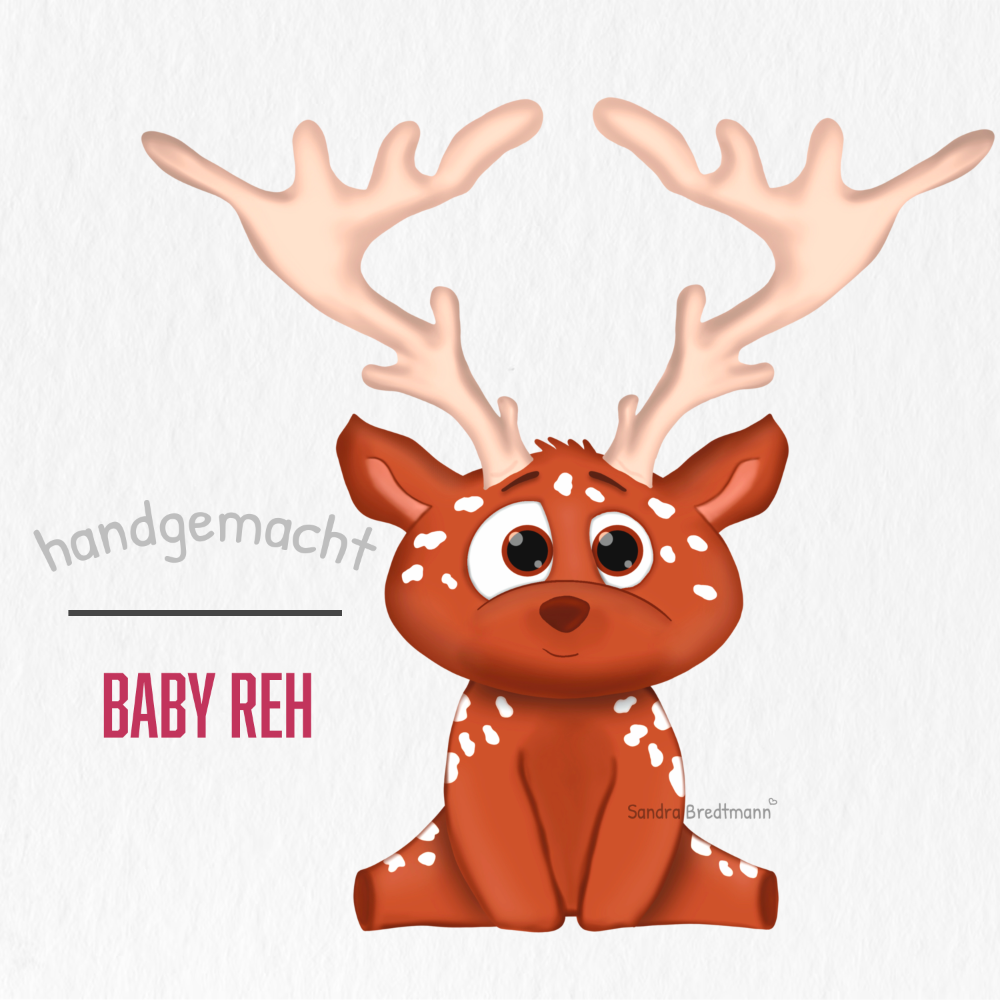 Baby Reh Cartoon Charakter - Illustration