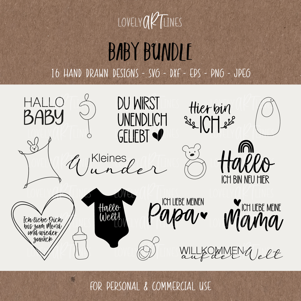 Plotterdatei "Baby" SVG Bundle