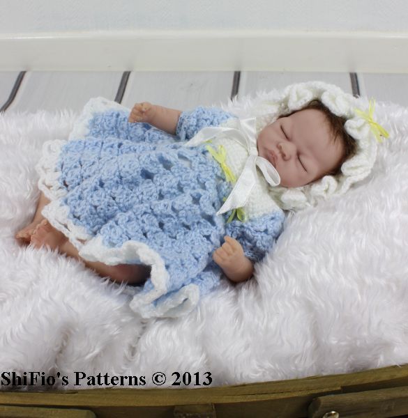 CP74 Spring Rose Doll Dress & Hat Crochet Pattern #74