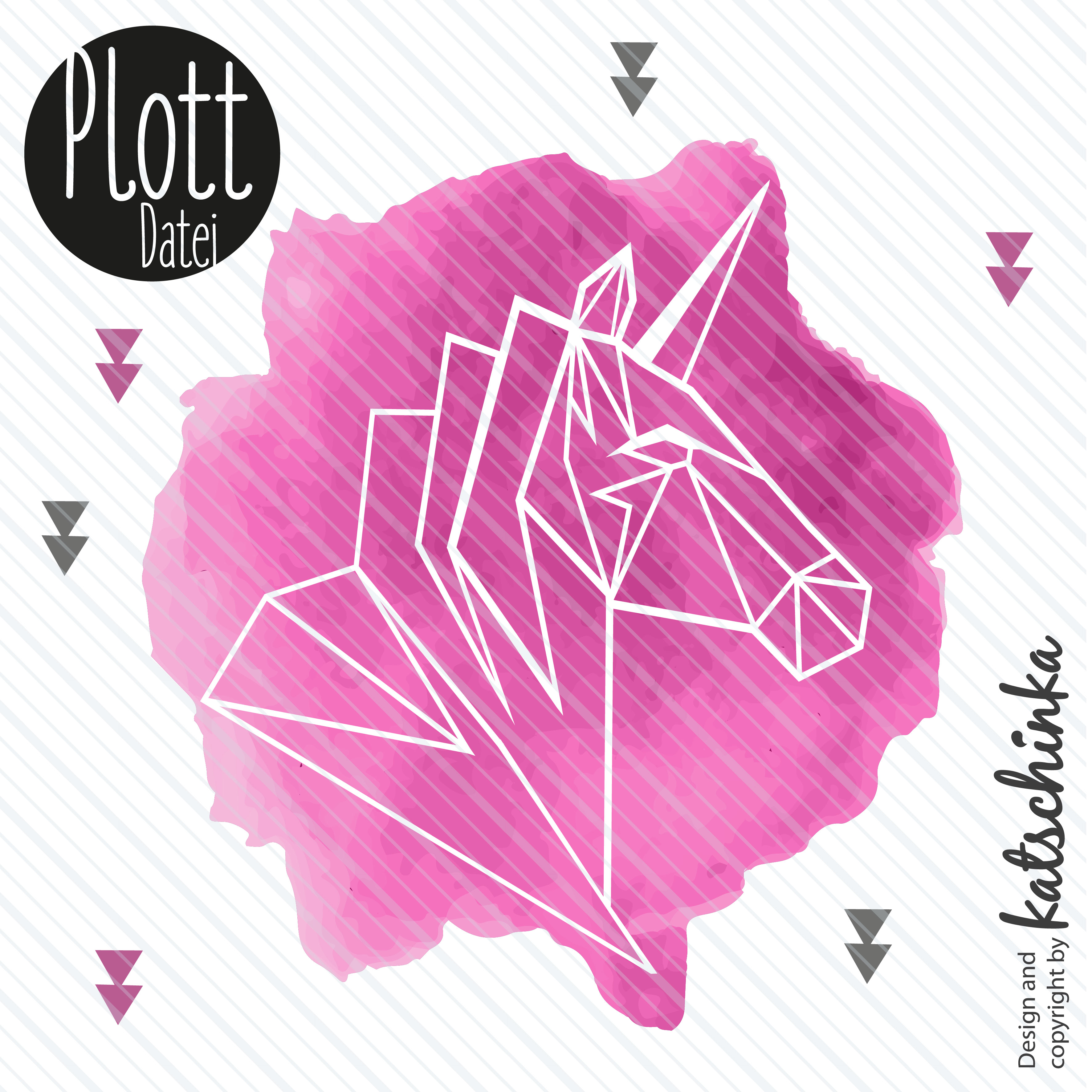 Plottervorlage ORION Einhorn - Plottdatei geometrisch Pferd