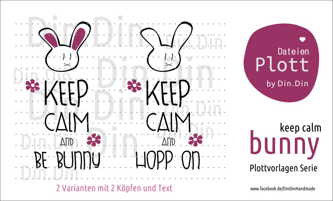 Plottvorlage Plotterdatei "Bunny - Keep Calm - Hase"