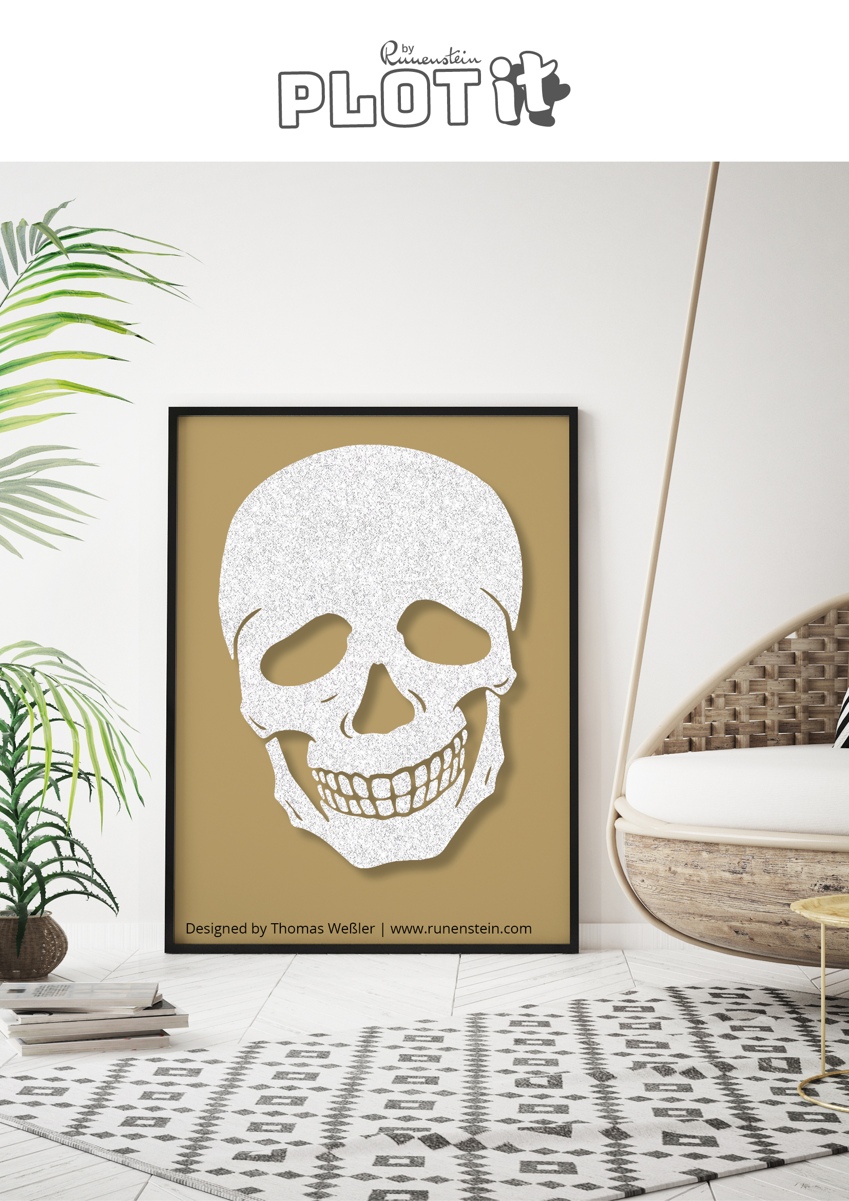 SKULL SMILING PLOTTERDATEI