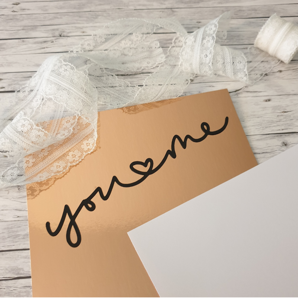 "You and me" - Hand Lettering Plotterdatei