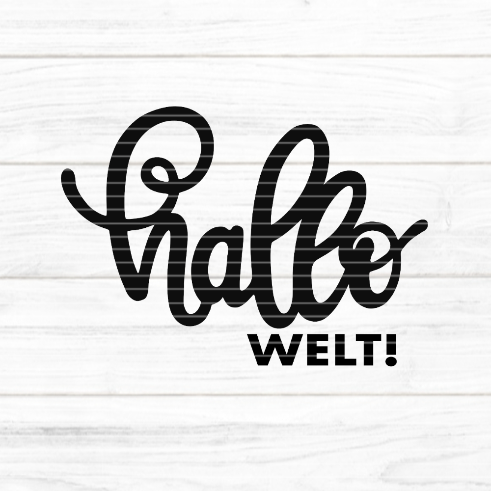 Hallo Welt Plotterdatei SVG DXF FCM