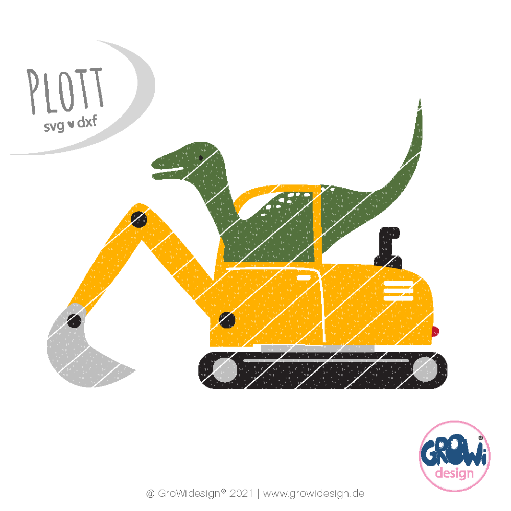 BaustellenDINO Bagger Plotterdatei