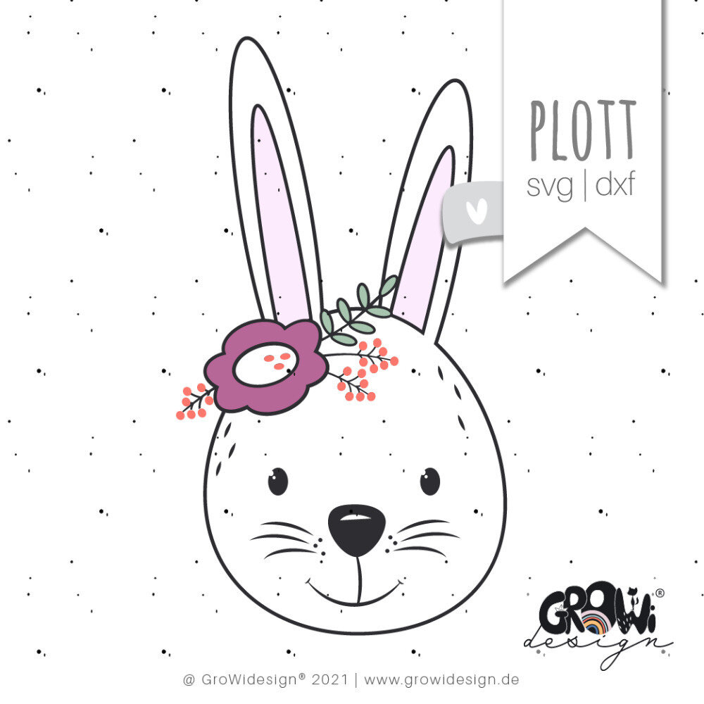 Hase Button Plotterdatei