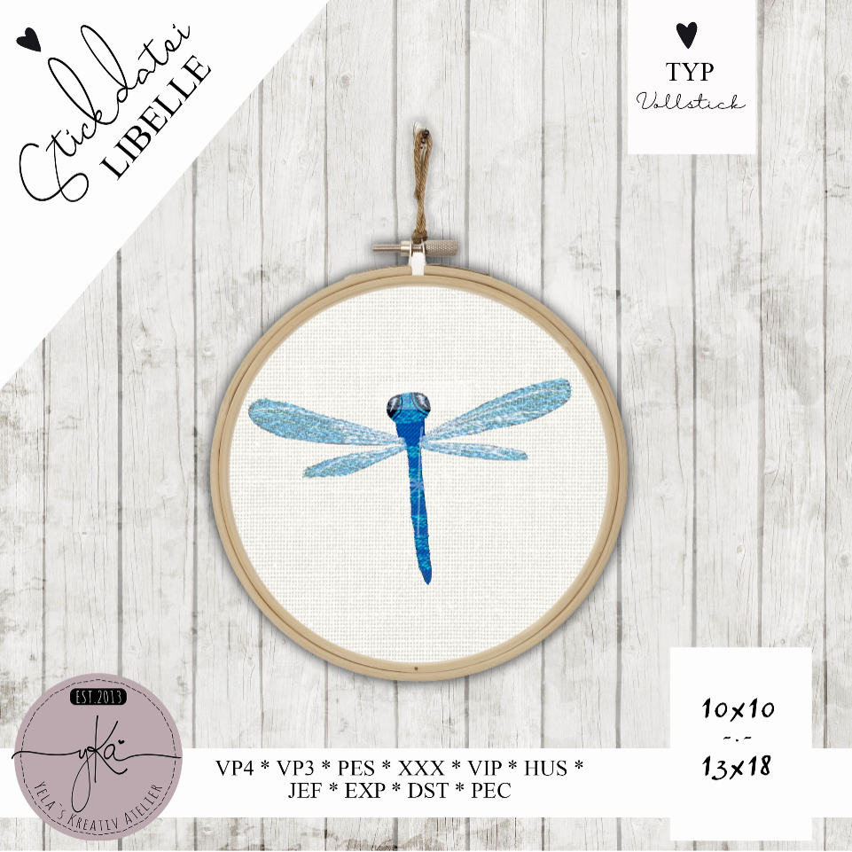 Stickdatei YKA " Libelle