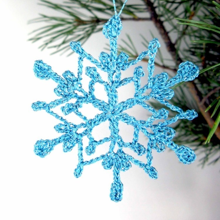Crochet patterns Snowflake ornament