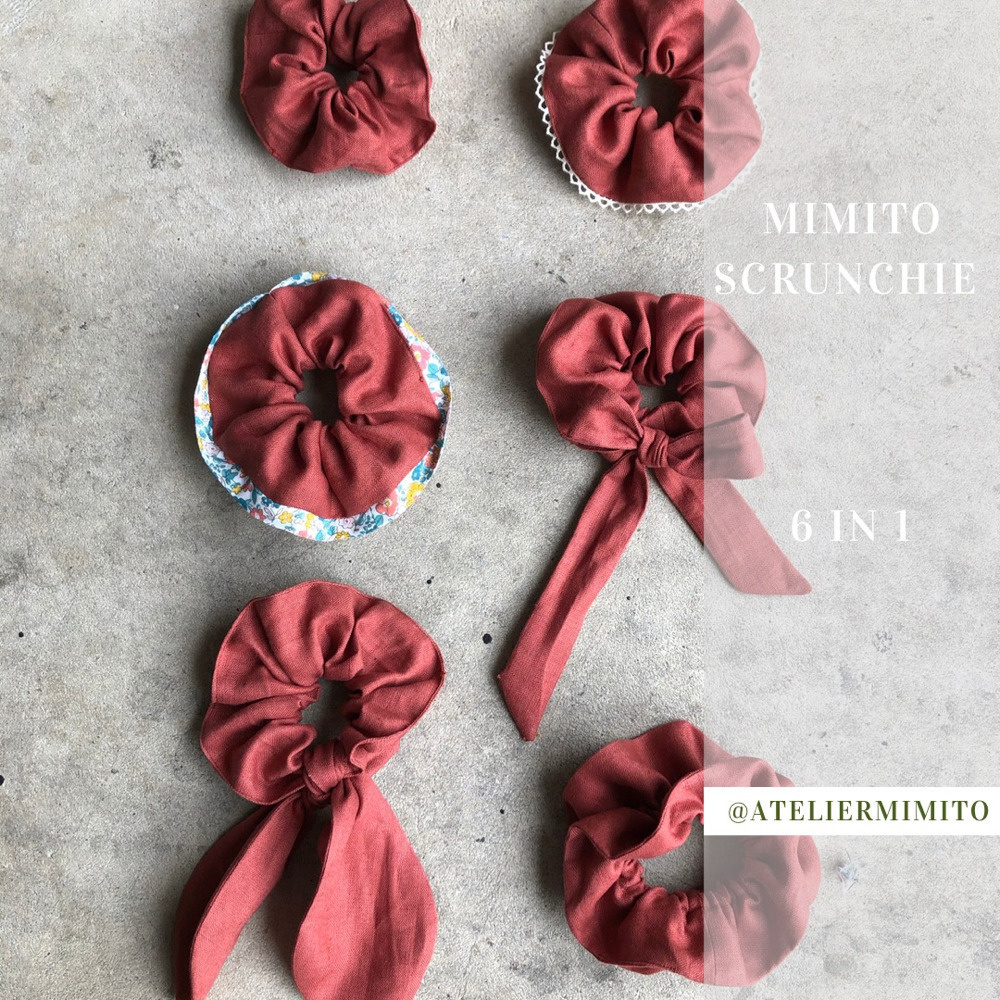 Scrunchie tutorial and pattern for Kids and Adult, 6 ways