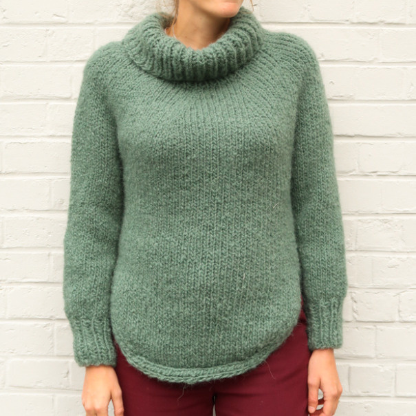 Aurora Turtleneck Sweater Knitting Pattern
