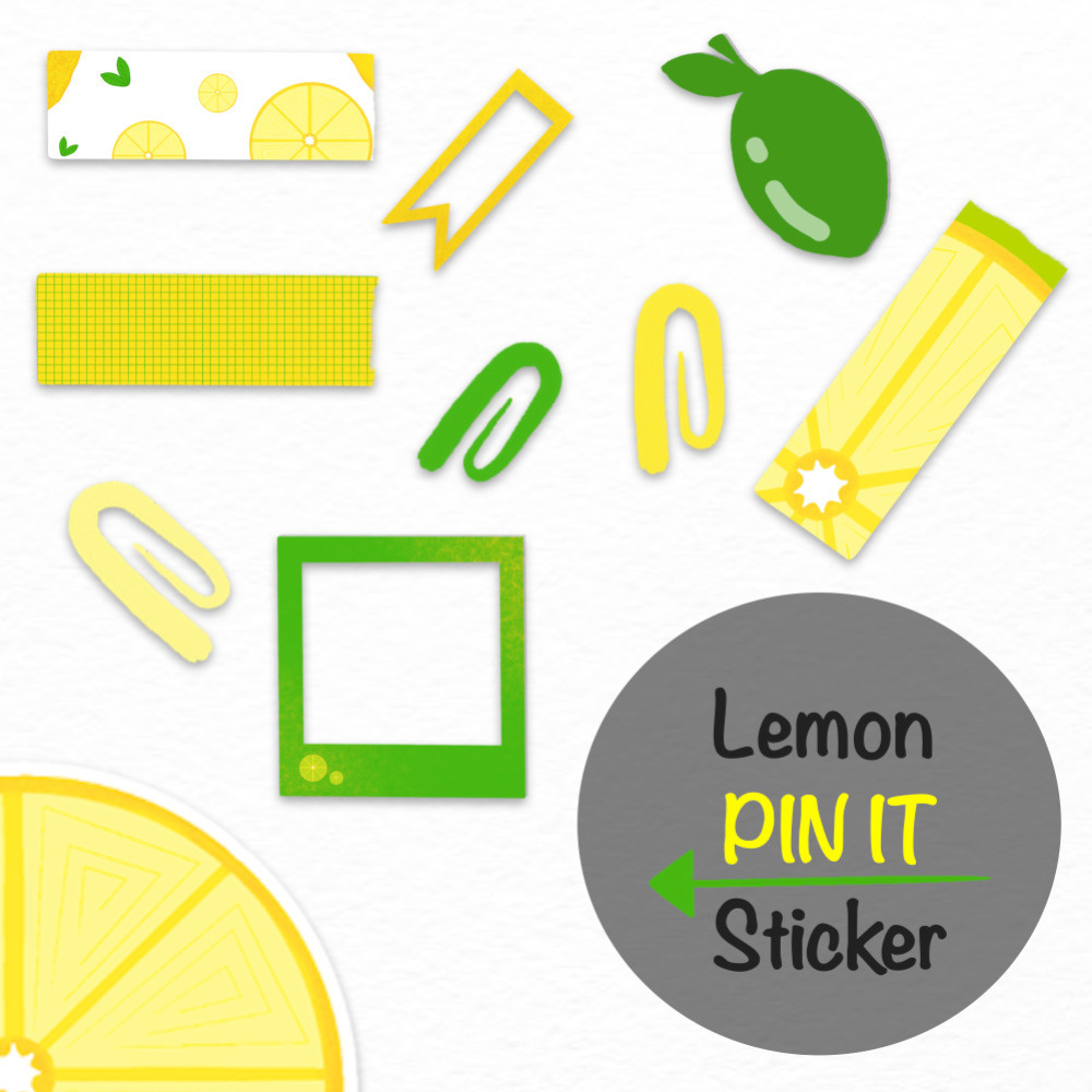 Lemon Pin it Sticker
