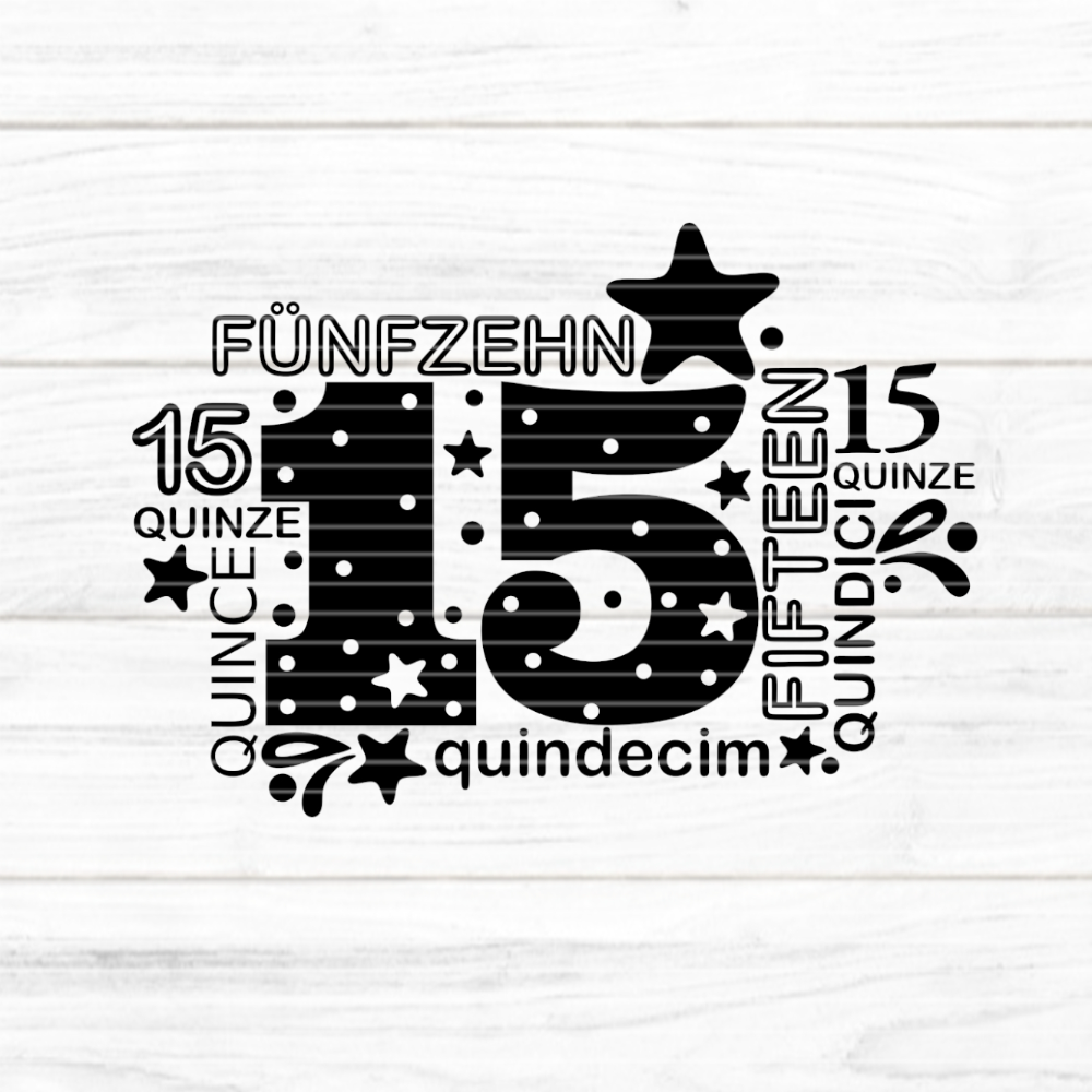 Fifteen Cutting File SVG DXF FCM