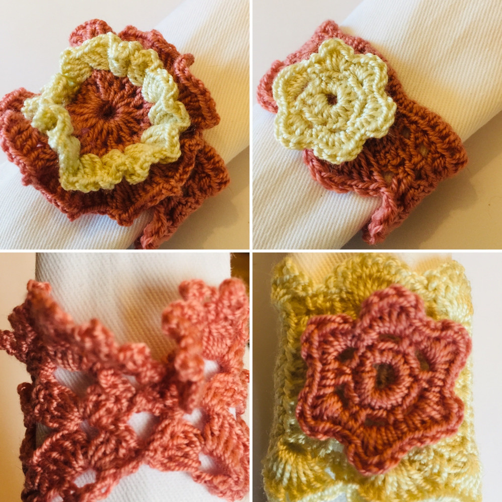 Vintage Shabby Chic crochet napkin rings pattern