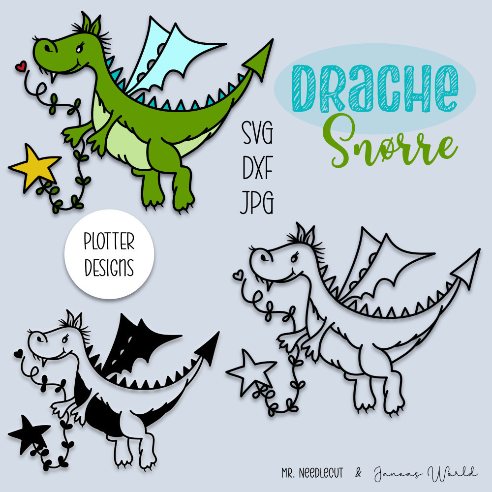 Plotterdatei Janeas World Drache Snørre